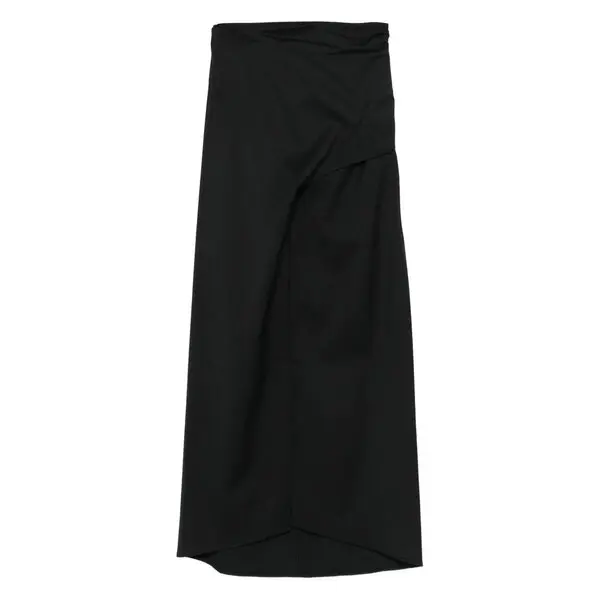 TELA Wraparound Skirt With Button Detailing