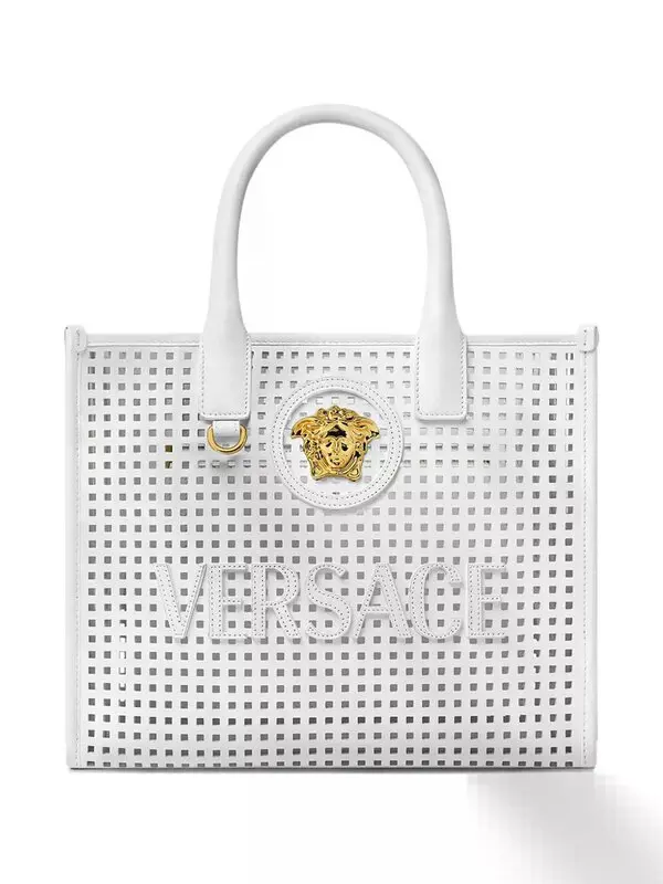 Versace Medusa-plaque Perforated Tote