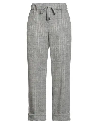 Peserico Tartan Patterned Wool-blend Pants
