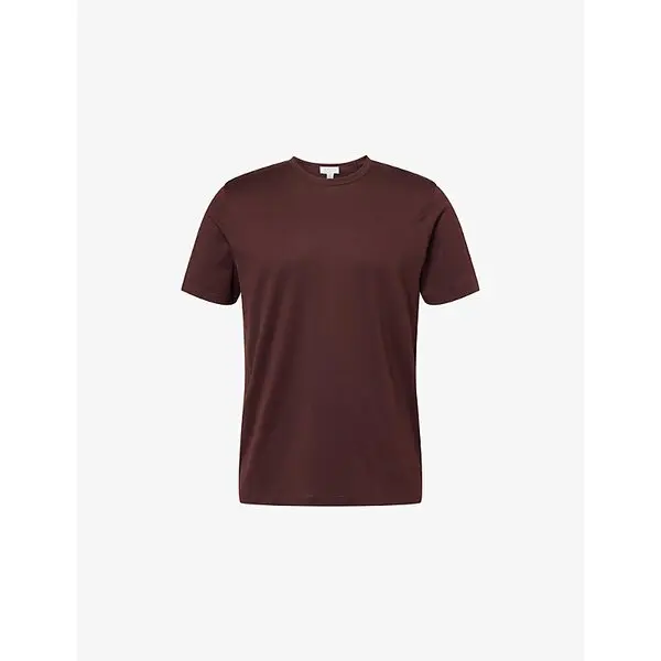 Sunspel Short-sleeve Classic Cotton-jersey T-shirt - Bakelite