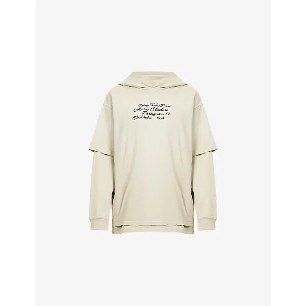 Acne Studios Relaxed-fit Layered Cotton-jersey Hoodie