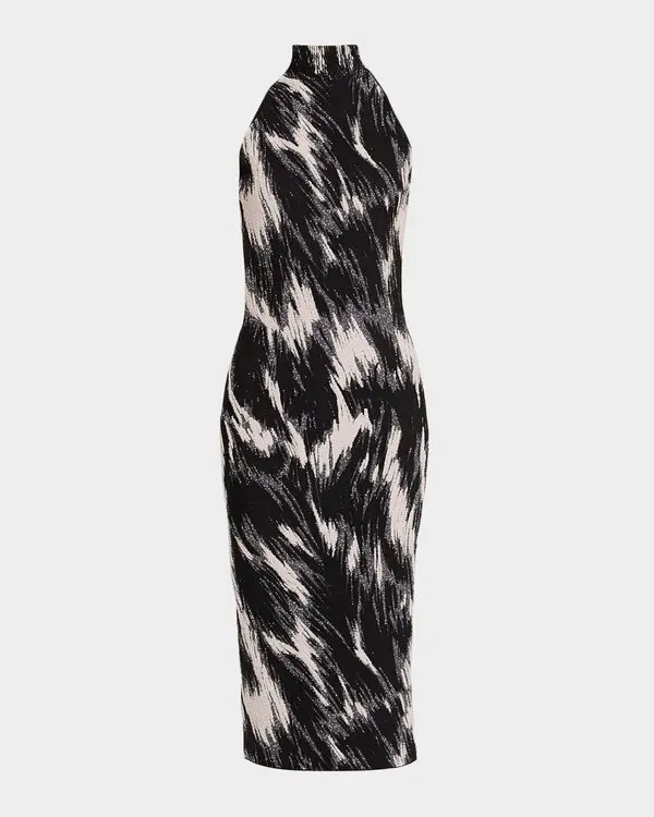 Givenchy Sleeveless Mock-neck Midi Sheath Dress