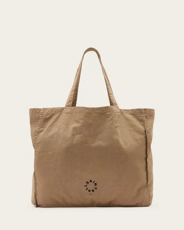 All Saints Large Printed Tote Bag - Pine Bark Brown