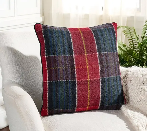 MRS. H As Is Dee Hilfiger Velvet Backed Cashmere Pillow