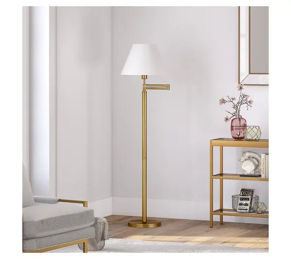 HUDSON&CANAL Moby Swing Arm Floor Lamp