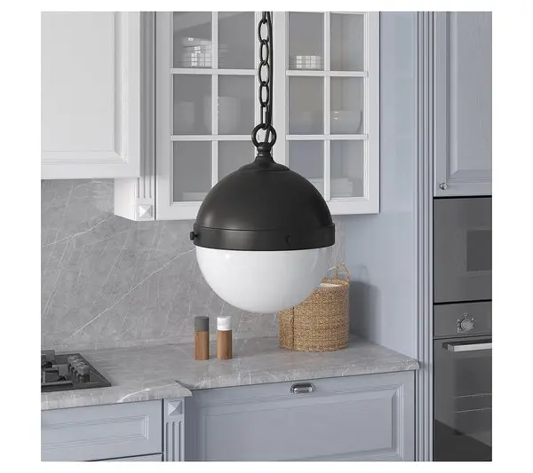 HUDSON&CANAL Aurora Pendant With Glass Shade