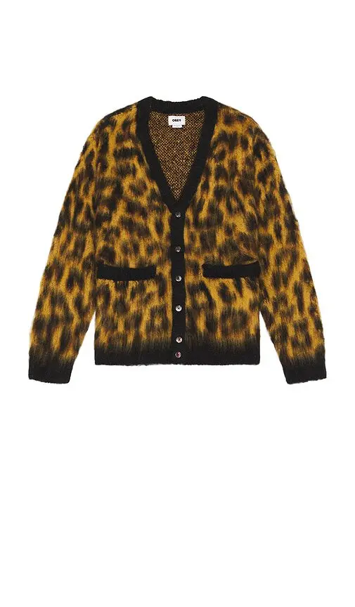 Obey Patron Cardigan - Leopard