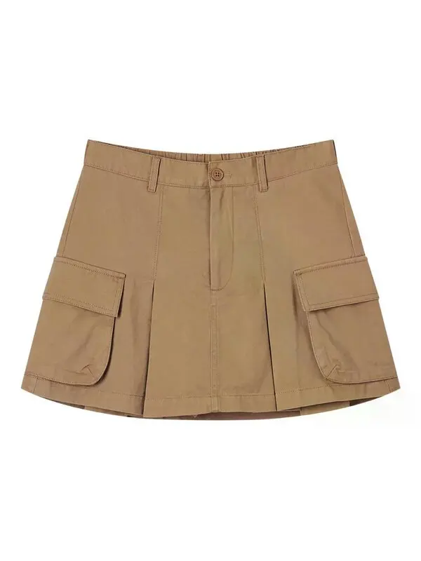 CHOCOOLATE Pleated Skirt - Neutrals