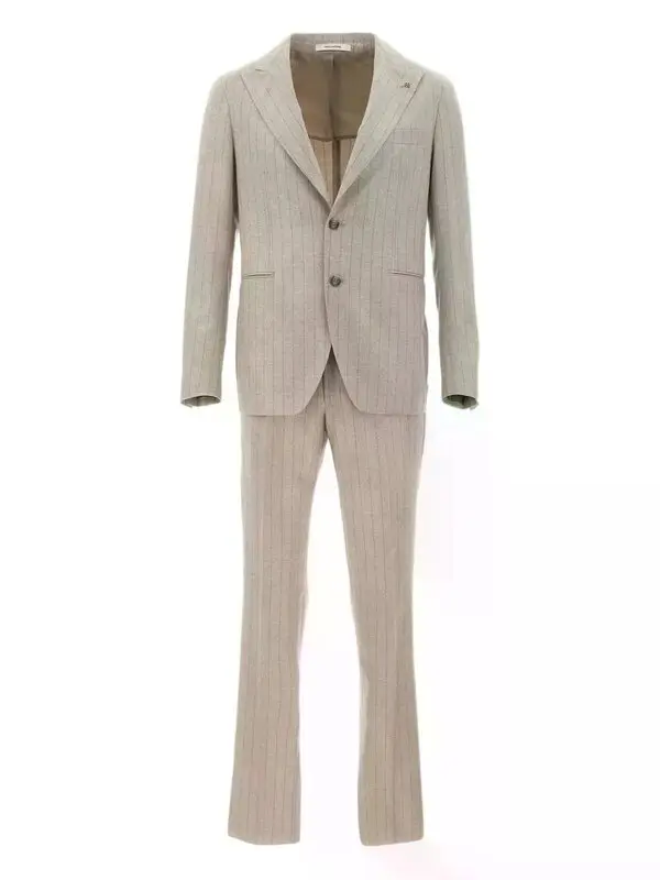 Tagliatore Pinstripe Single-breasted Suit - Neutrals