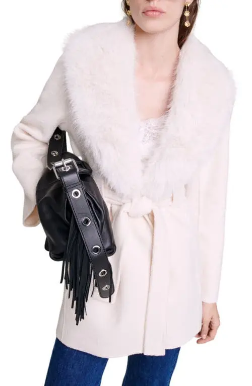 Maje Belted Short Coat
