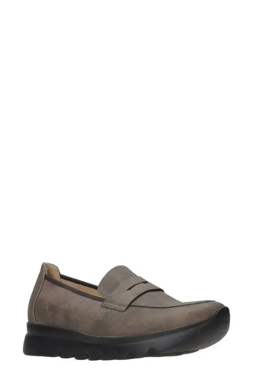 WOLKY Snoafer Platform Wedge Loafer - Taupe