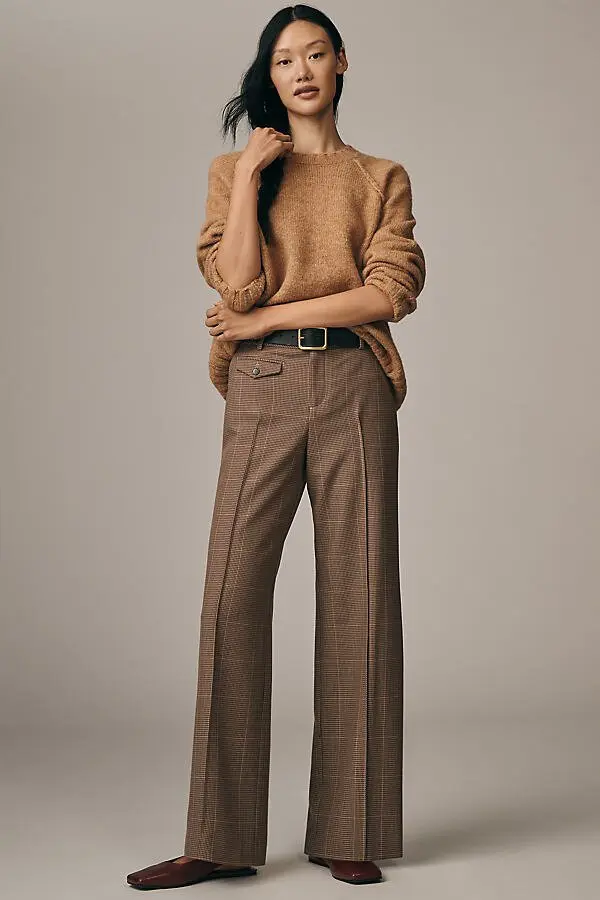 Maeve Plaid Full-length Trouser Pants