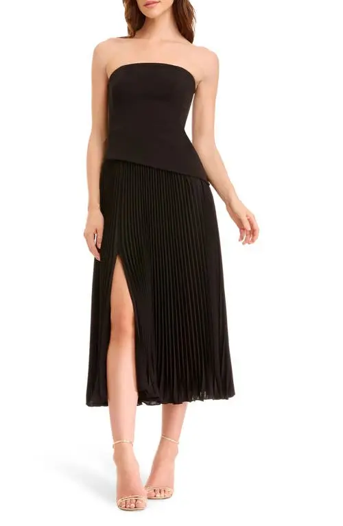 Dress The Population Kacey Strapless Midi Dress