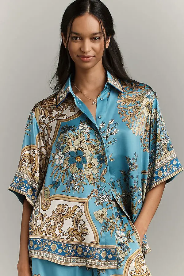 ALEMAIS Cassie Silk Buttondown Shirt