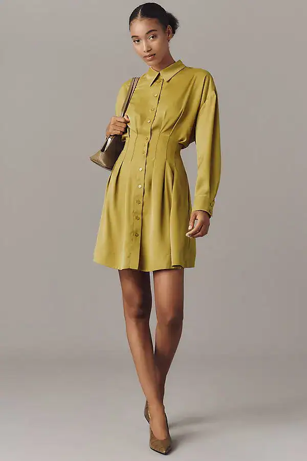 chinese dress ladies Back In Time Long Sleeve Mini Dress Black main image 1