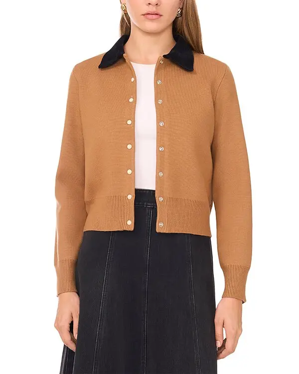 1.State Collared Cardigan