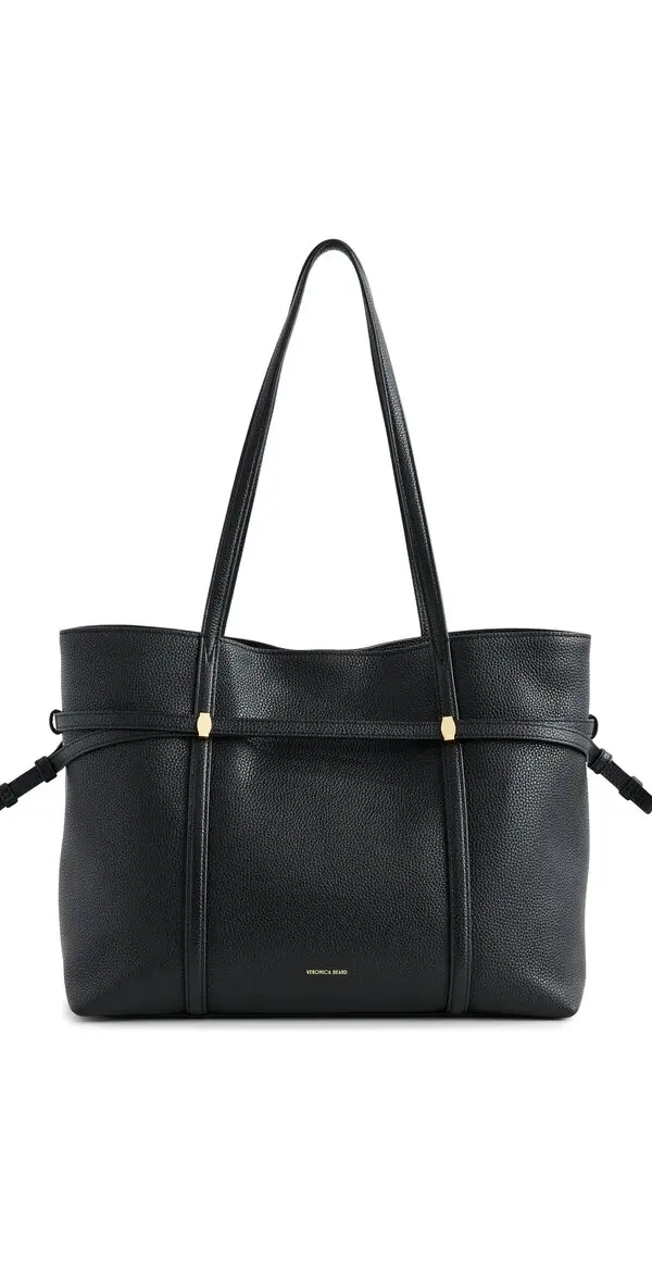 Veronica Beard Lasso Leather Bag - Black