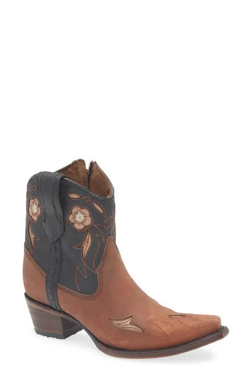 CIRCLE G Floral Embroidered Western Boot - Camel