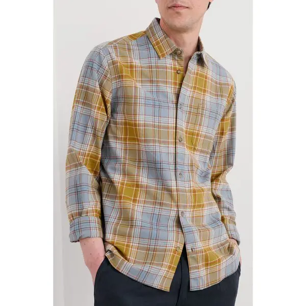 SEASALT CORNWALL Fathomer Plaid Flannel Button-up Shirt