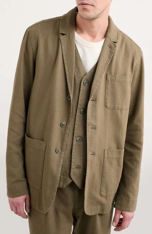 SEASALT CORNWALL Tollgate Linen & Organic Cotton Blazer - Riverbed