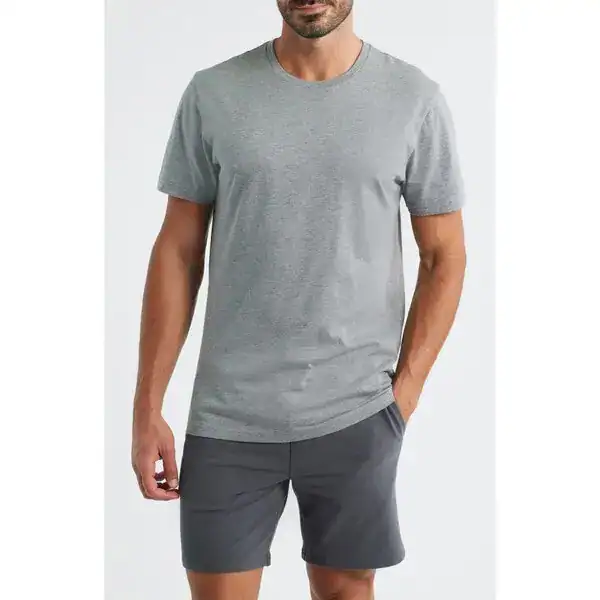 Mack Weldon Slim Fit Crewneck Pima Cotton T-shirt - Grey Heather