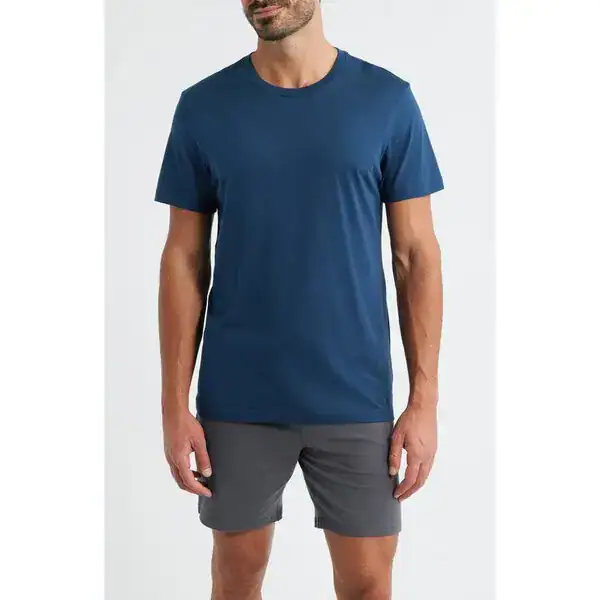 Mack Weldon Slim Fit Crewneck Pima Cotton T-shirt - True Navy