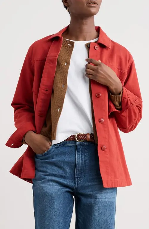 SEASALT CORNWALL Long Field Organic Cotton Chore Jacket
