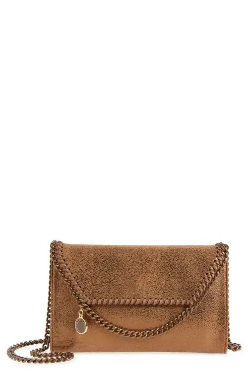 Stella McCartney Falabella Shiny Dot Faux Leather Wallet On A Chain