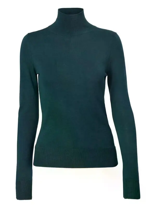 Carolina Herrera Wool-silk Turtleneck Sweater - Green
