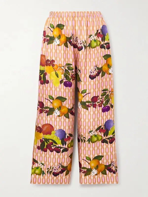 ERES Cannelle Printed Silk-twill Wide-leg Pants - Multi