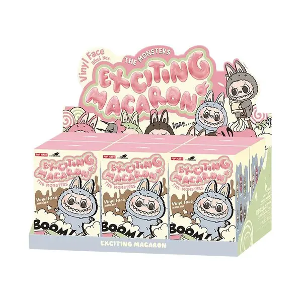 POP MART Labubu The Monsters Exciting Macaron Vinyl Face Set