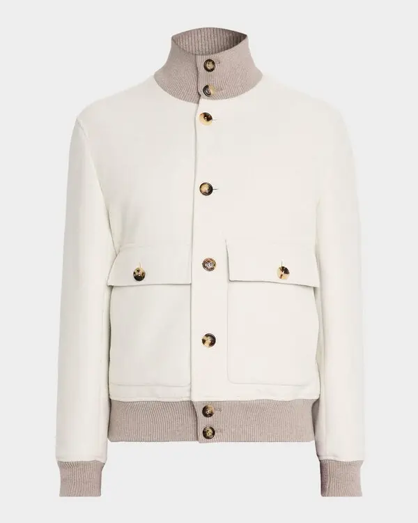 Brunello Cucinelli Wool Button-front Jacket - Panama And Bark