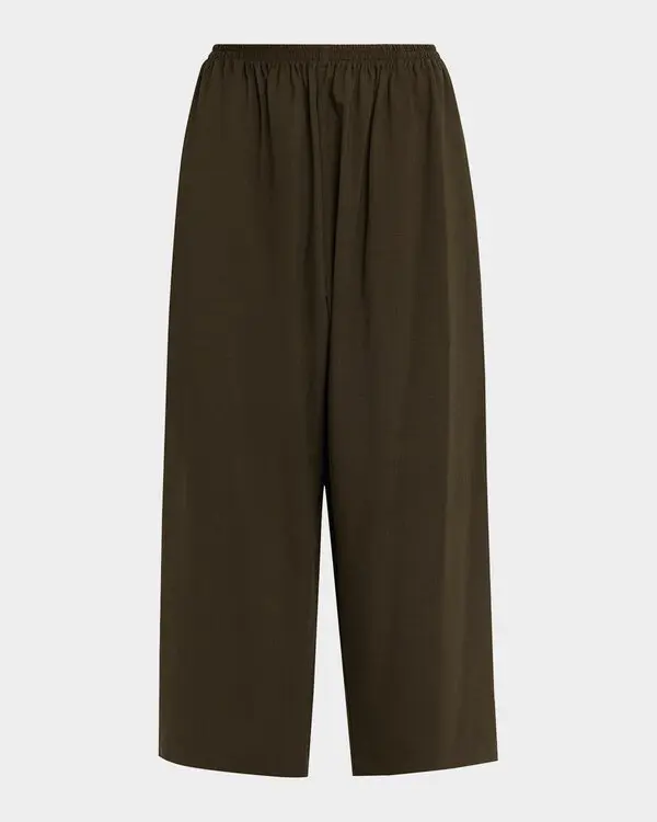 Eskandar Tapered Cropped Trousers - Greenbronze