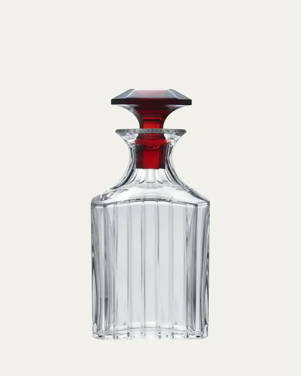 THE MARTHA, BY BACCARAT Harmonie Red Crystal Whiskey Decanter, 30 Oz
