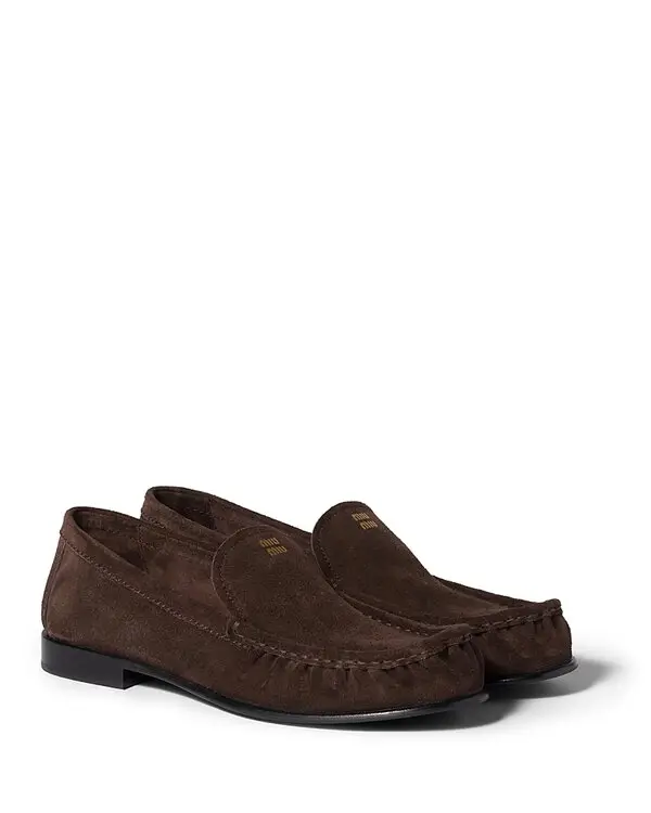 Miu Miu Suede Loafer Flats