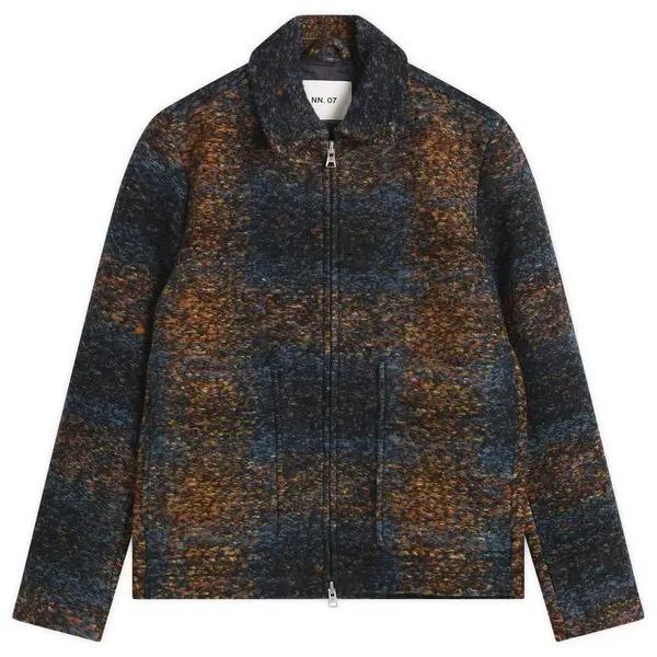 Nn07 Gael Boucle Wool Jacket - Blue Multi