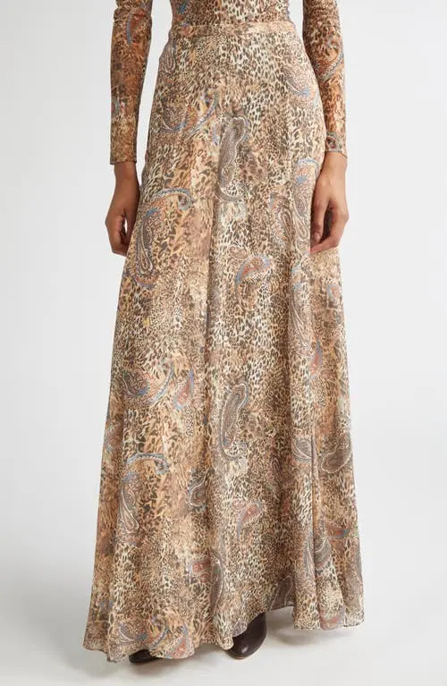 L'Agence Patricia Print Maxi Skirt