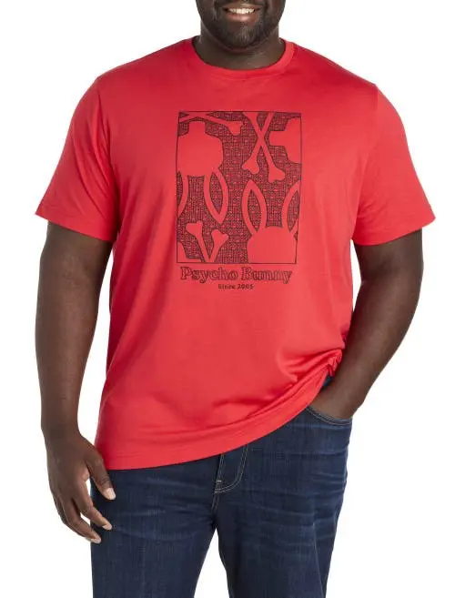 Psycho Bunny Big & Tall Glenn Graphic Tee - Bittersweet