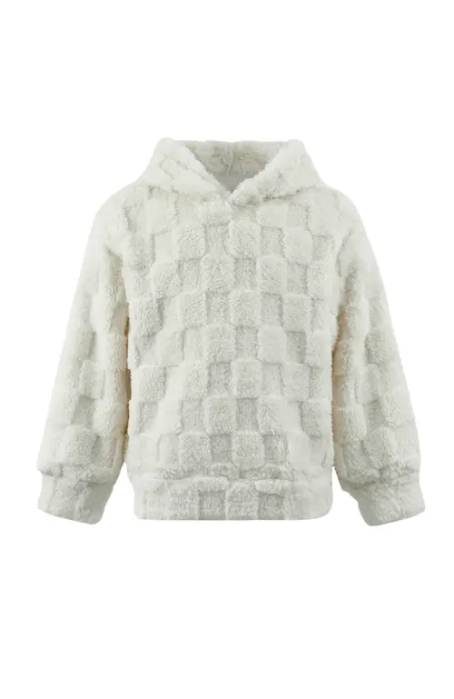 LOLA + THE BOYS Checkered Fleece Hoodie