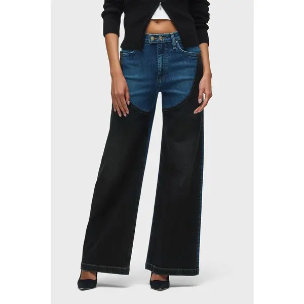 Hudson Jeans Jodie Hr Contrast Front Panel Wide Leg Jeans