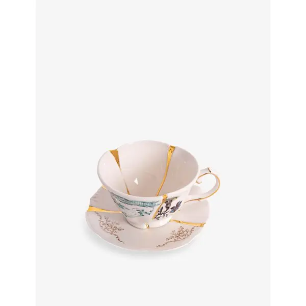 SELETTI Kintsugi 3 Porcelain Tea Set - One-color