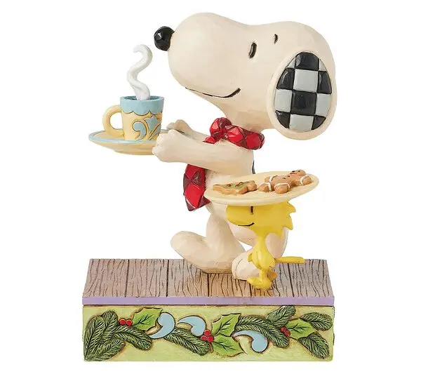 JIM SHORE Peanuts Snoopy & Woodstock Cookies Figurine