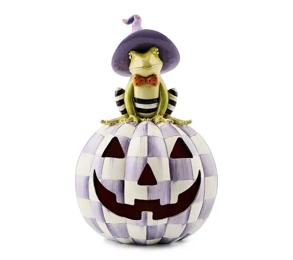 MACKENZIE-CHILDS Halloween Illuminated Fergal J Ack O' Lantern