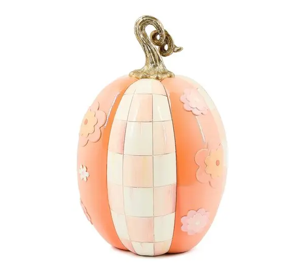 MACKENZIE-CHILDS Rosy Check Flower Power Pumpki - One-color