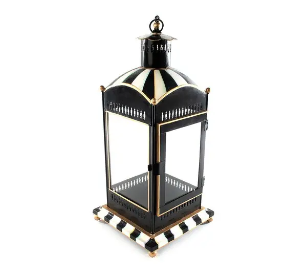 MACKENZIE-CHILDS Courtly Stripe Large Candle La Ntern