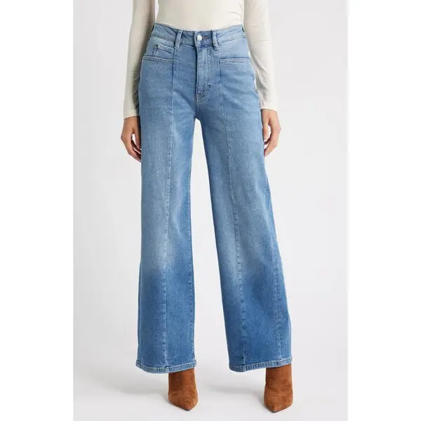 Warp + Weft High-waist Wide Leg Jeans
