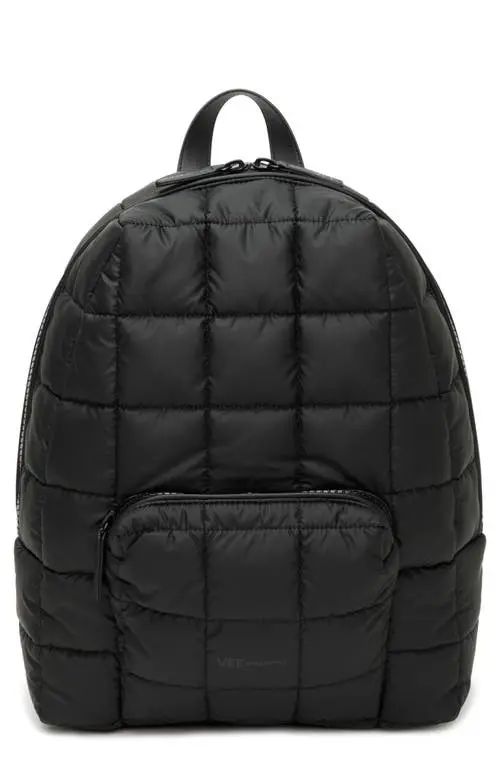VEECOLLECTIVE Porter Quilted Recycled Nylon Backpack - Matt Black