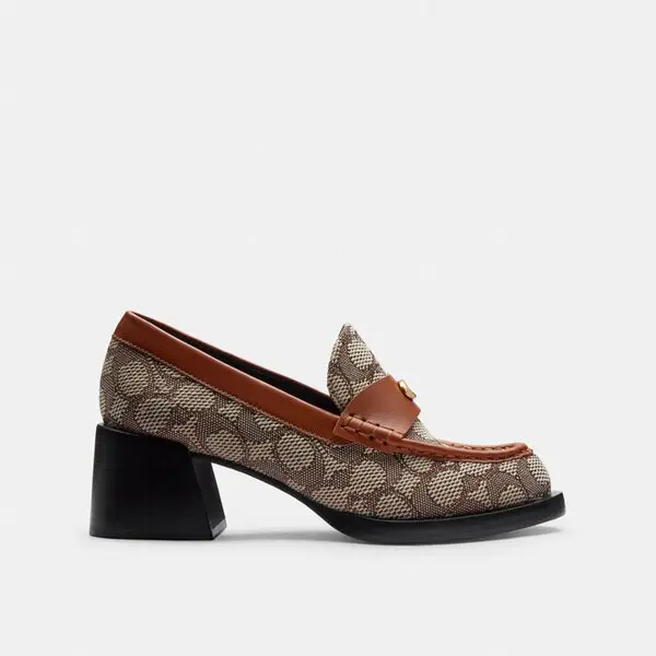 COACH® Natalie Loafer In Signature Textile Jacquard