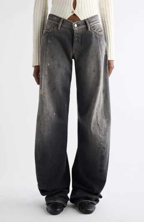 Acne Studios 2006 Trafa Paint Splatter Wide Leg Jeans
