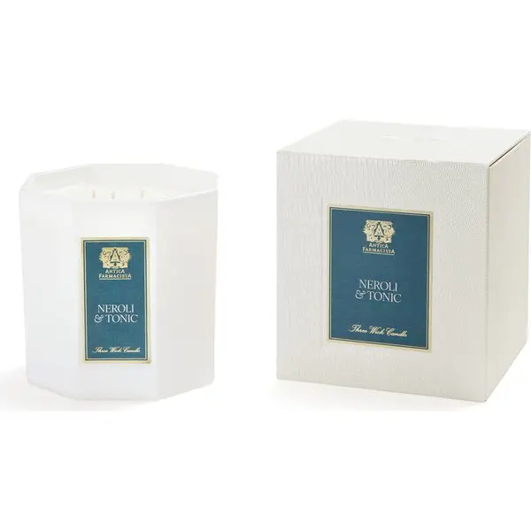 ANTICA FARMACISTA Neroli & Tonic Oversize Hex Three Wick Scented Candle